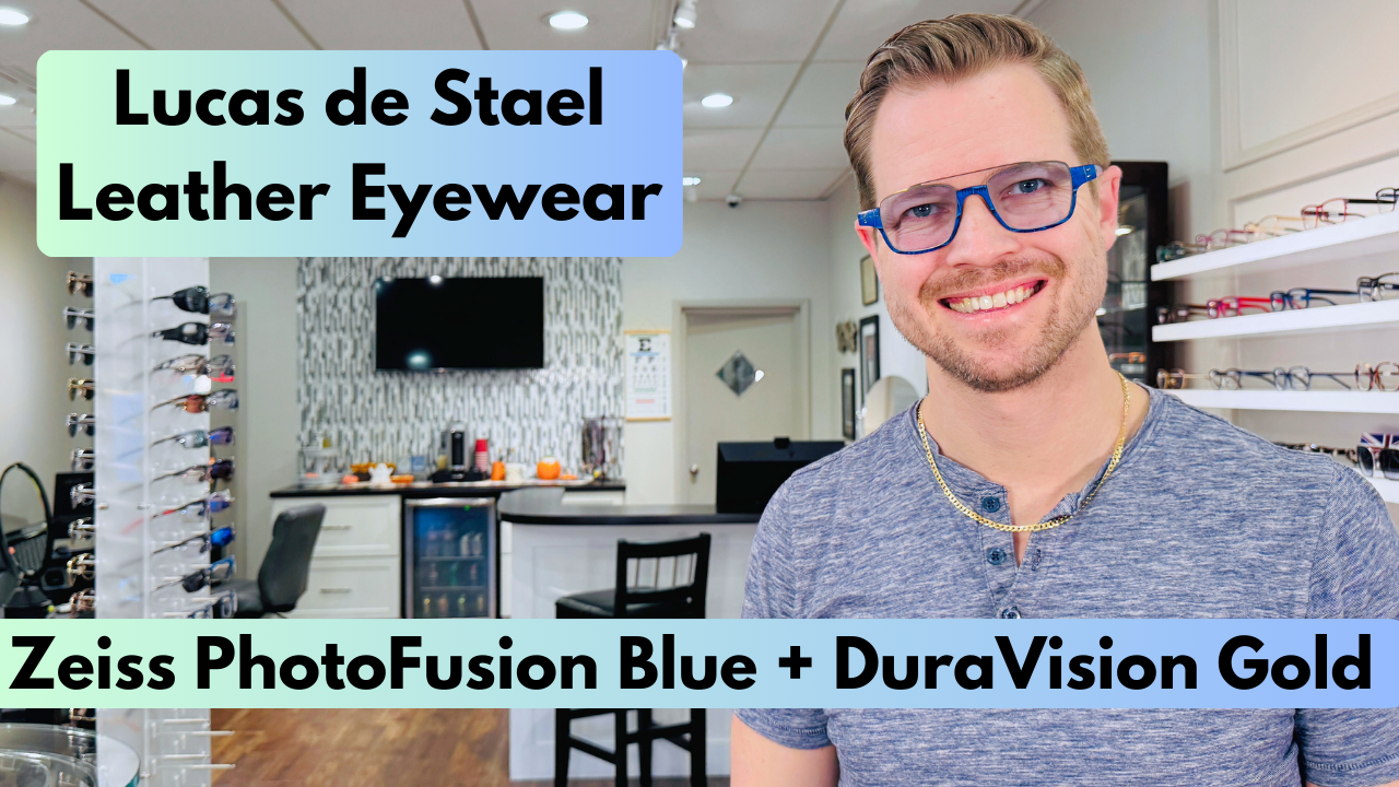 Lucas De Stael Blue Leather Eyewear | Zeiss PhotoFusion X Blue Lenses ...
