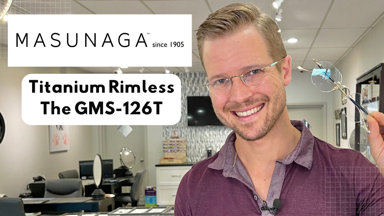 The Masunaga GMS 126T | Titanium Rimless Japanese Eyewear – Hicks Brunson Eyewear