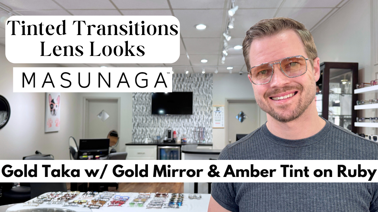 Masunaga K3 Taka | Amber Fade Tint & Gold Mirror With Transitions Gen ...