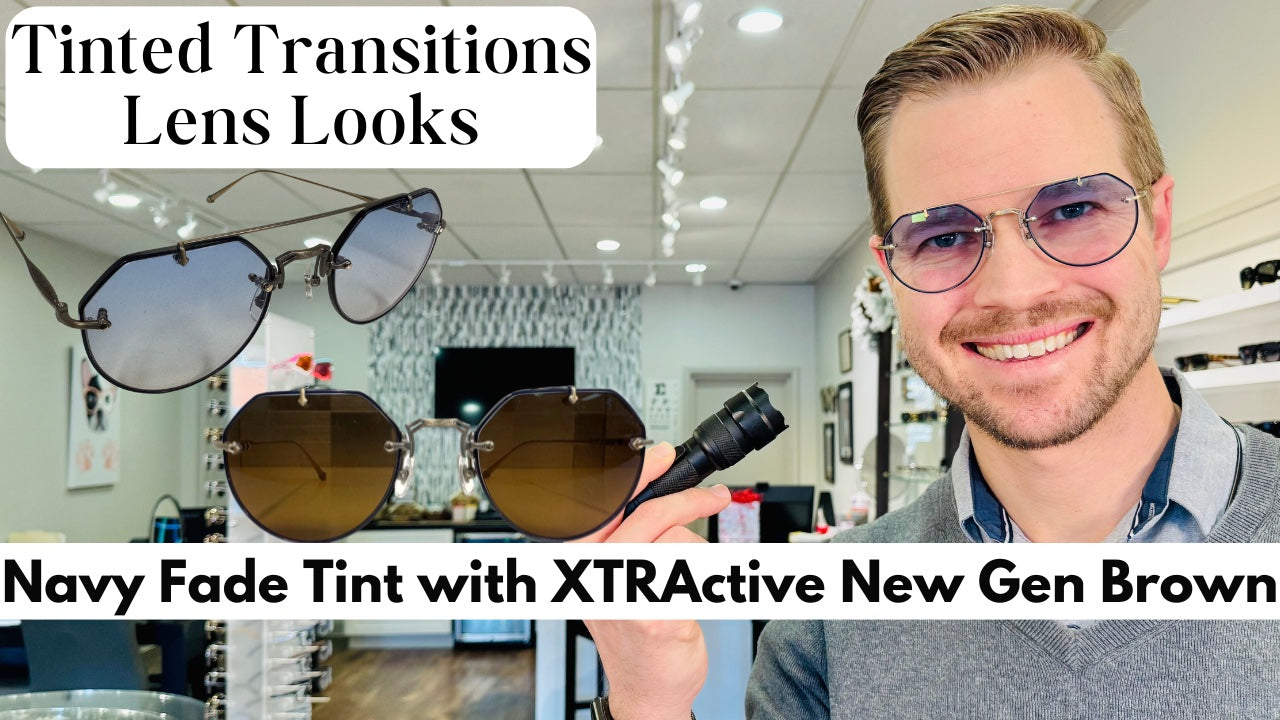 Transitions XTRActive Brown With Navy Fade Tint | Matsuda M3121 Frame ...
